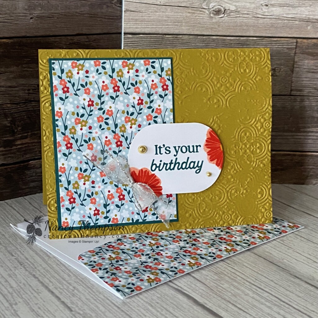 Garden Walk Designer Paper Sketch Card - Create with Nancy